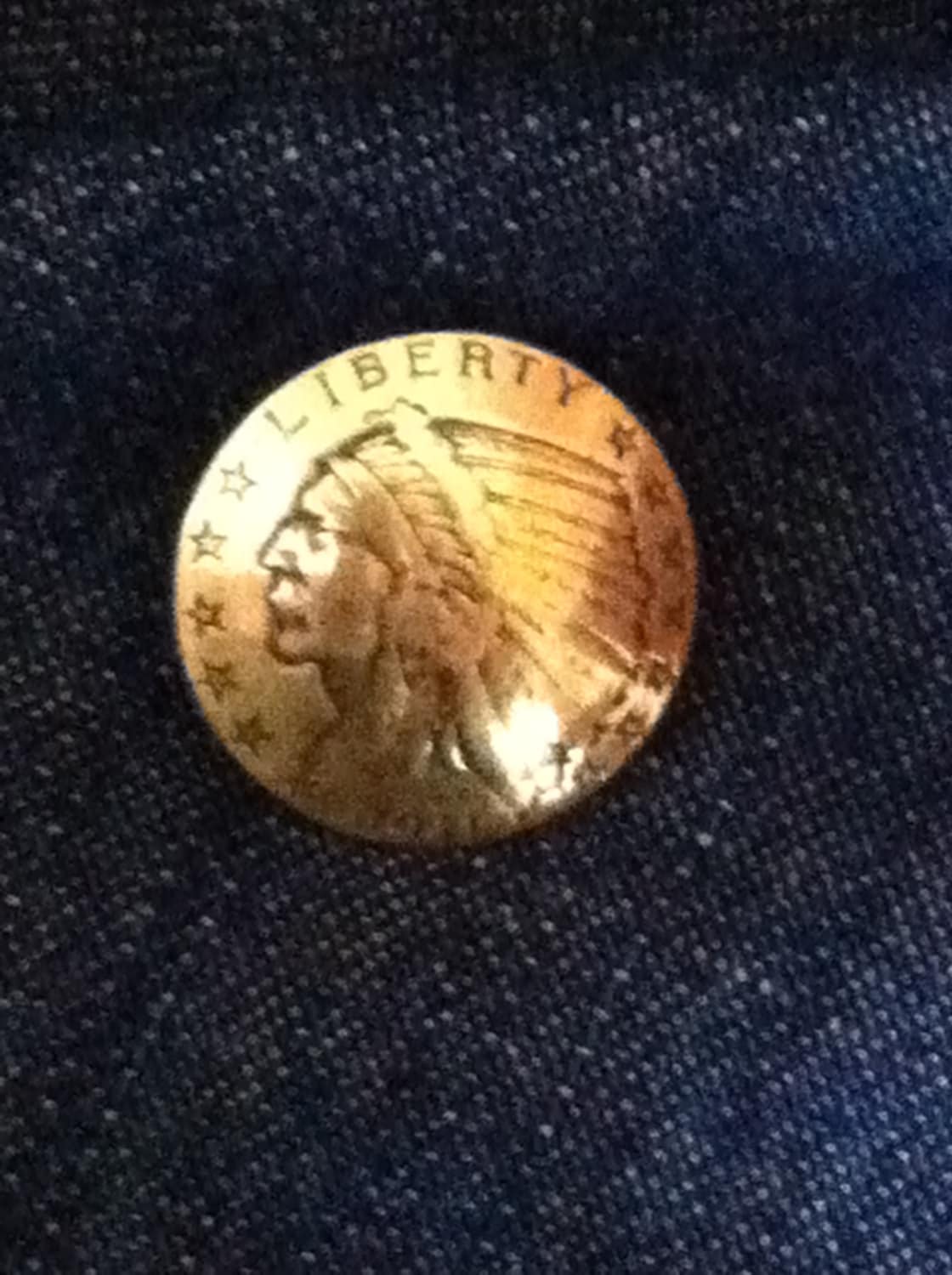 3 Five Dollar Gold Piece Conchos Heads cast coin | Etsy