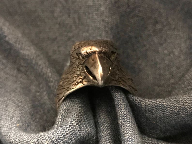 Vintage G&S Silver Screaming Eagle Ring - Etsy