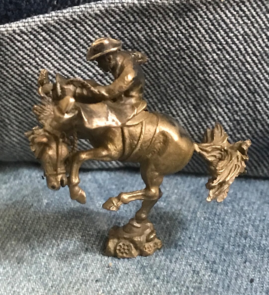 Bronze Bronc Rider Statue - Miniature - Etsy