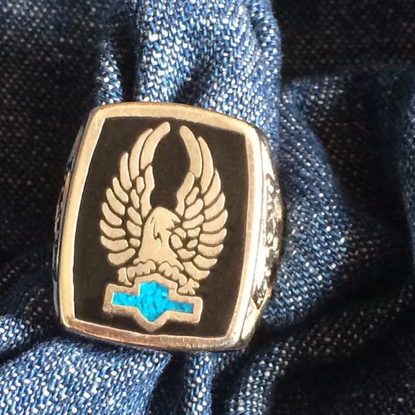 Vintage Biker Ring - Etsy