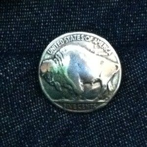 3 - Silver Buffalo Nickel Concho - Tails (cast Coin) - Etsy