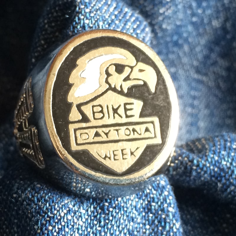 Vintage Biker Ring - Etsy