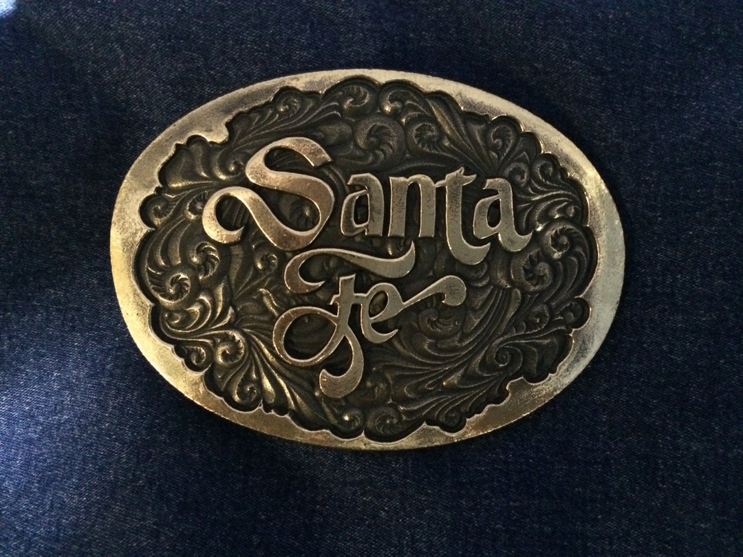 Vintage Bronze ' Santa Fe ' Belt Buckle - Etsy