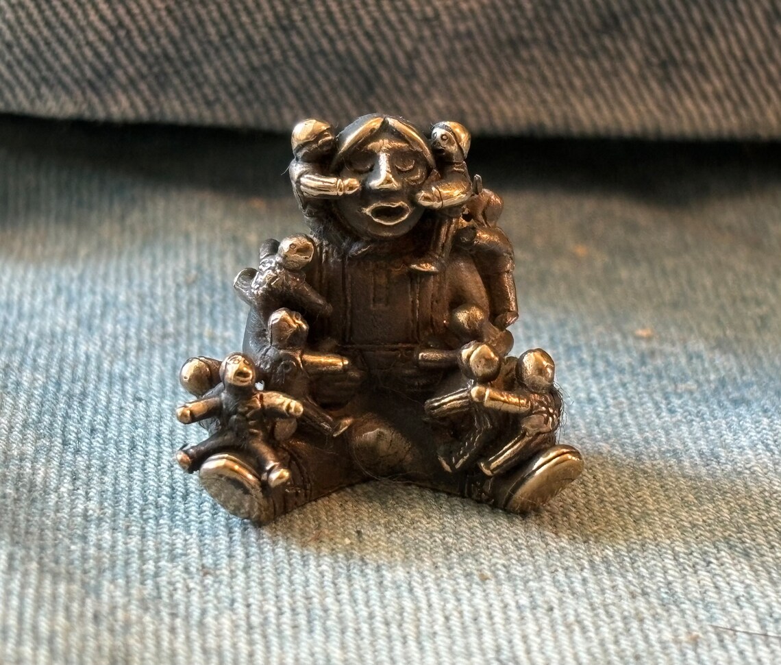 Solid Bronze Storyteller Statue - Miniature - Etsy