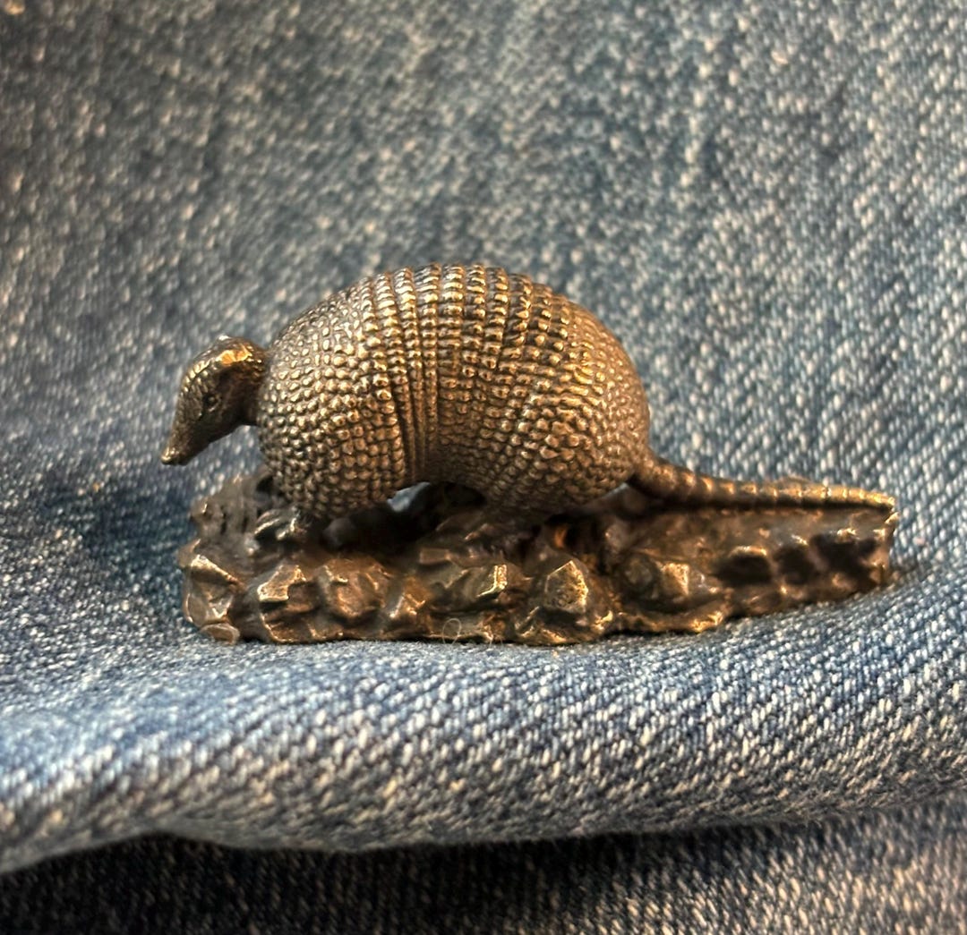 Bronze Armadillo Statue With One Ear - Miniature - Etsy