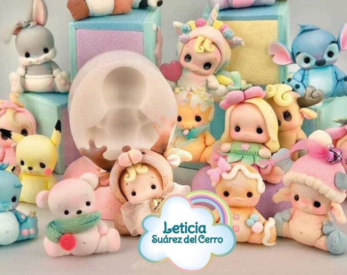 Silicone Mold Multifunction Dolls, Silicone Mold for Make Baby Shower ...