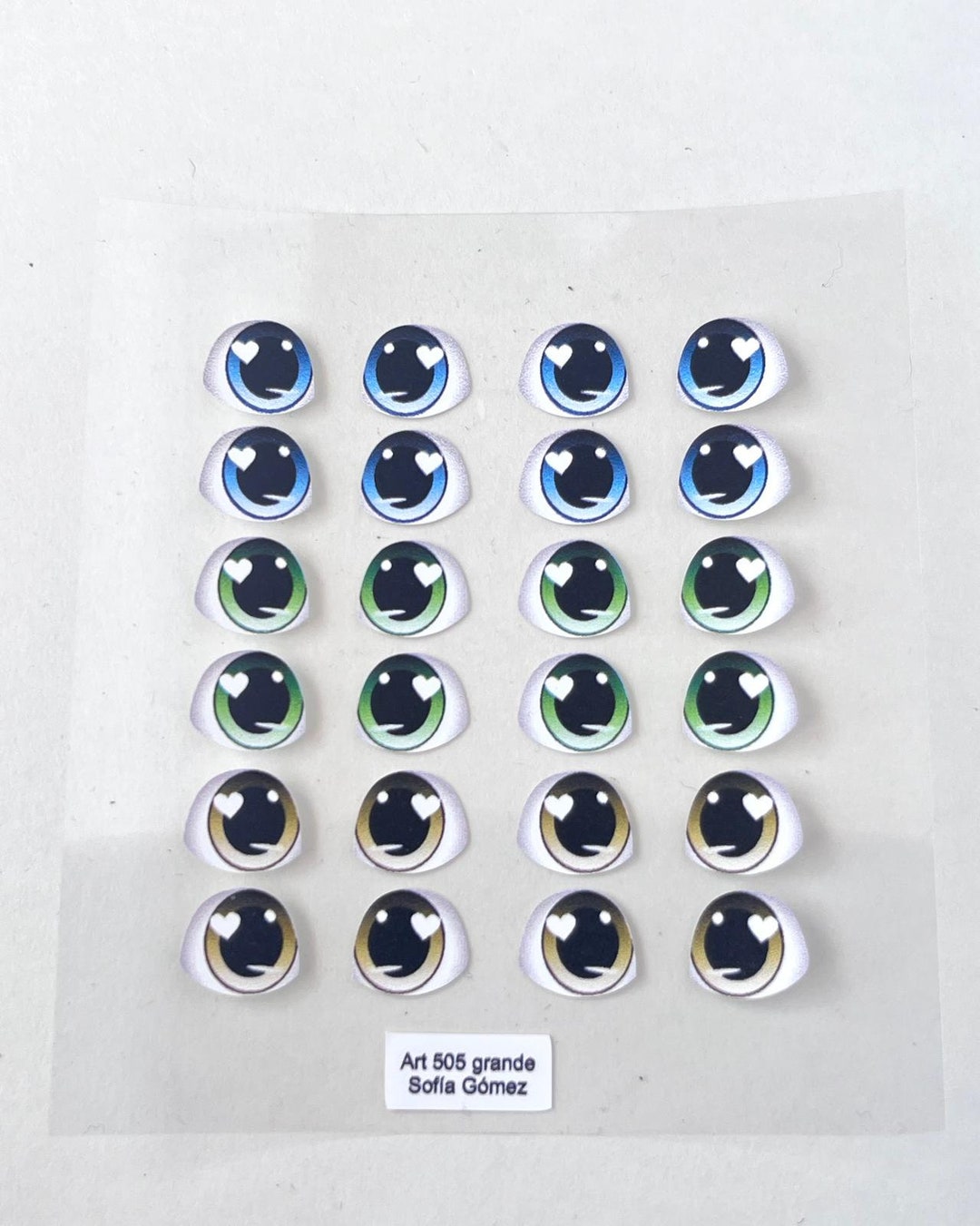 Iron-on Textile Doll Eye Decals, Thermo Vinyl for Fabric Dolls, Crochet ...