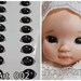 3D Resin Eyes Blue and Black Color for Craft Dolls, Supplies for Air ...