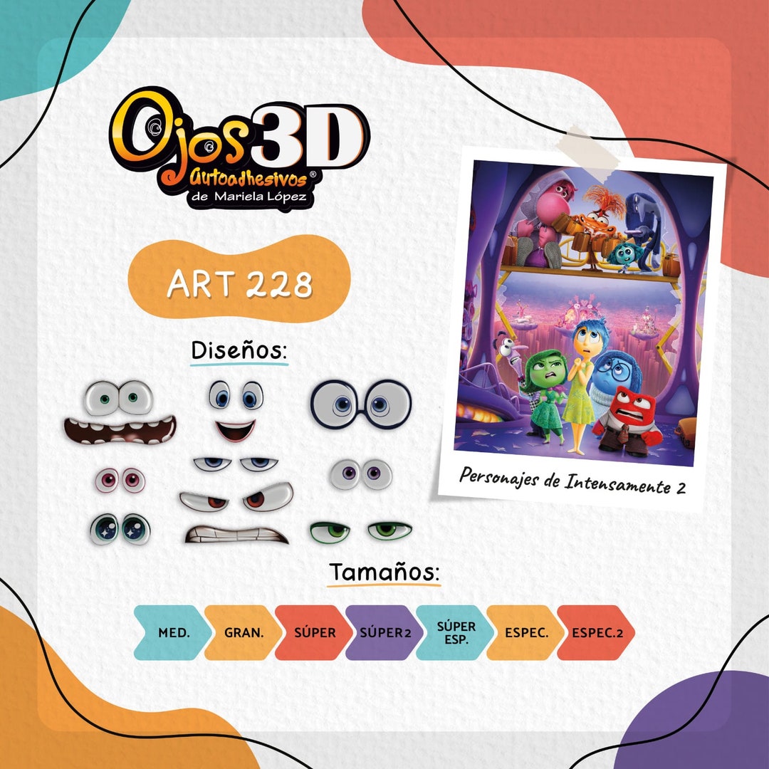 Inside Out Inspired Resin Eyes, Set of Characters Figures, Supplies for ...