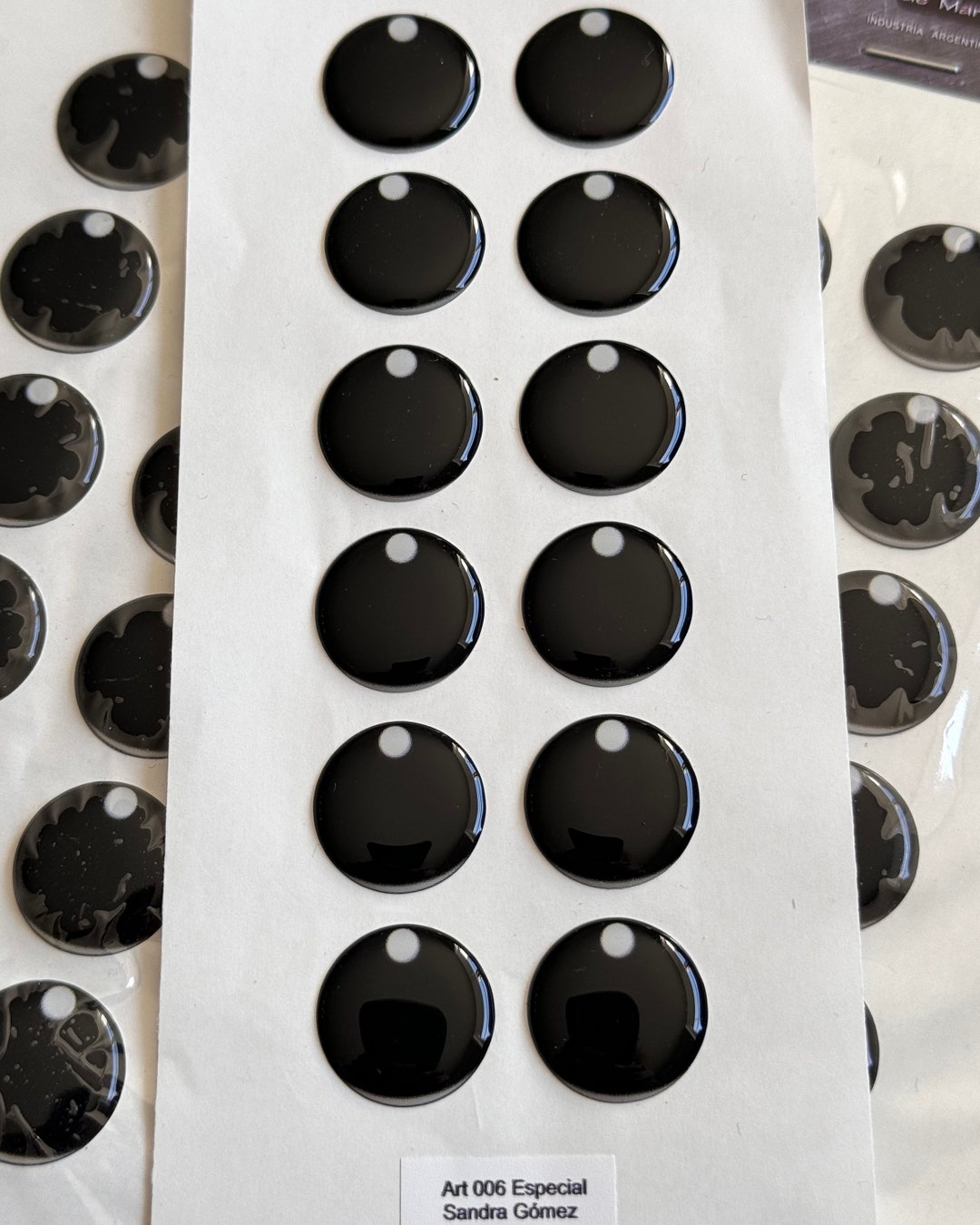 Resin Round Black Color Eyes Special Size, Resin 3D Eyes Black With a ...