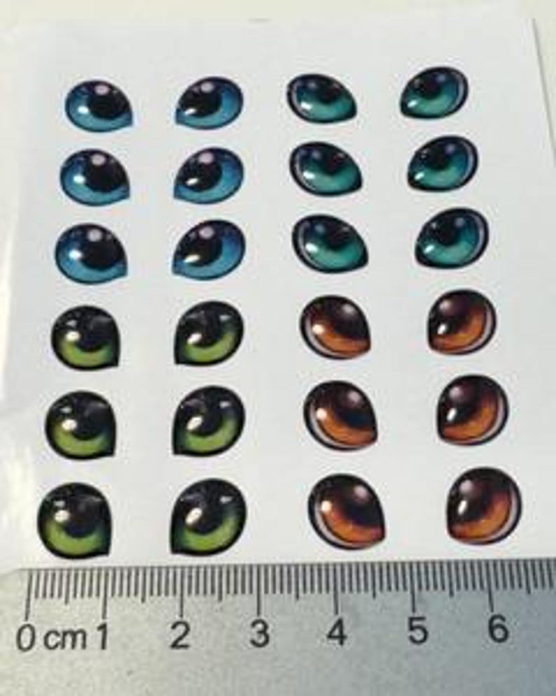 Kawaii Doll Eyes – Cute 3D Oval Resin Eyes for Plush Toys, Clay Dolls ...