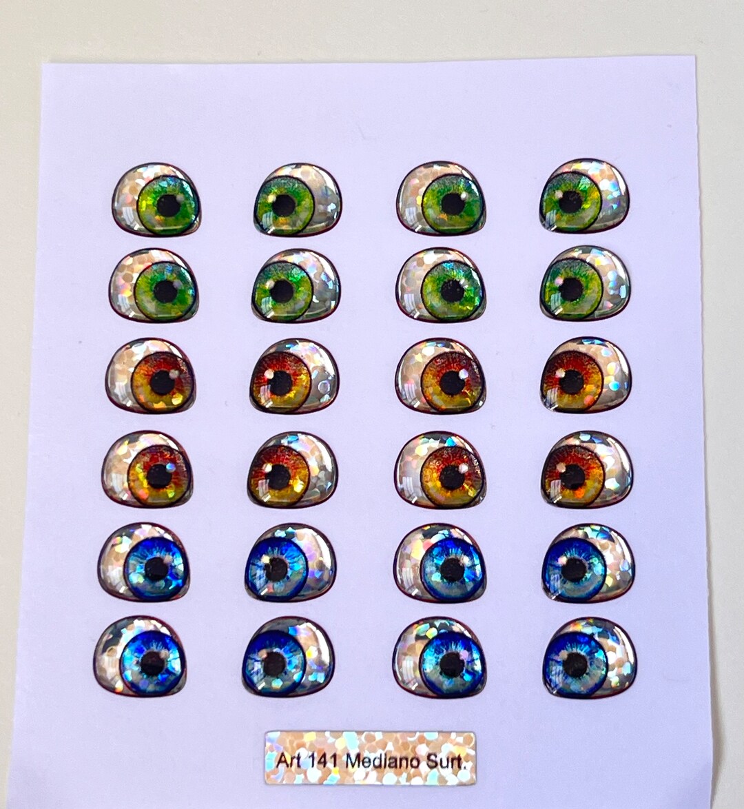 Resin Shiny Eyes Assorted Colors for Craft Figures, Supply for Air Dry ...