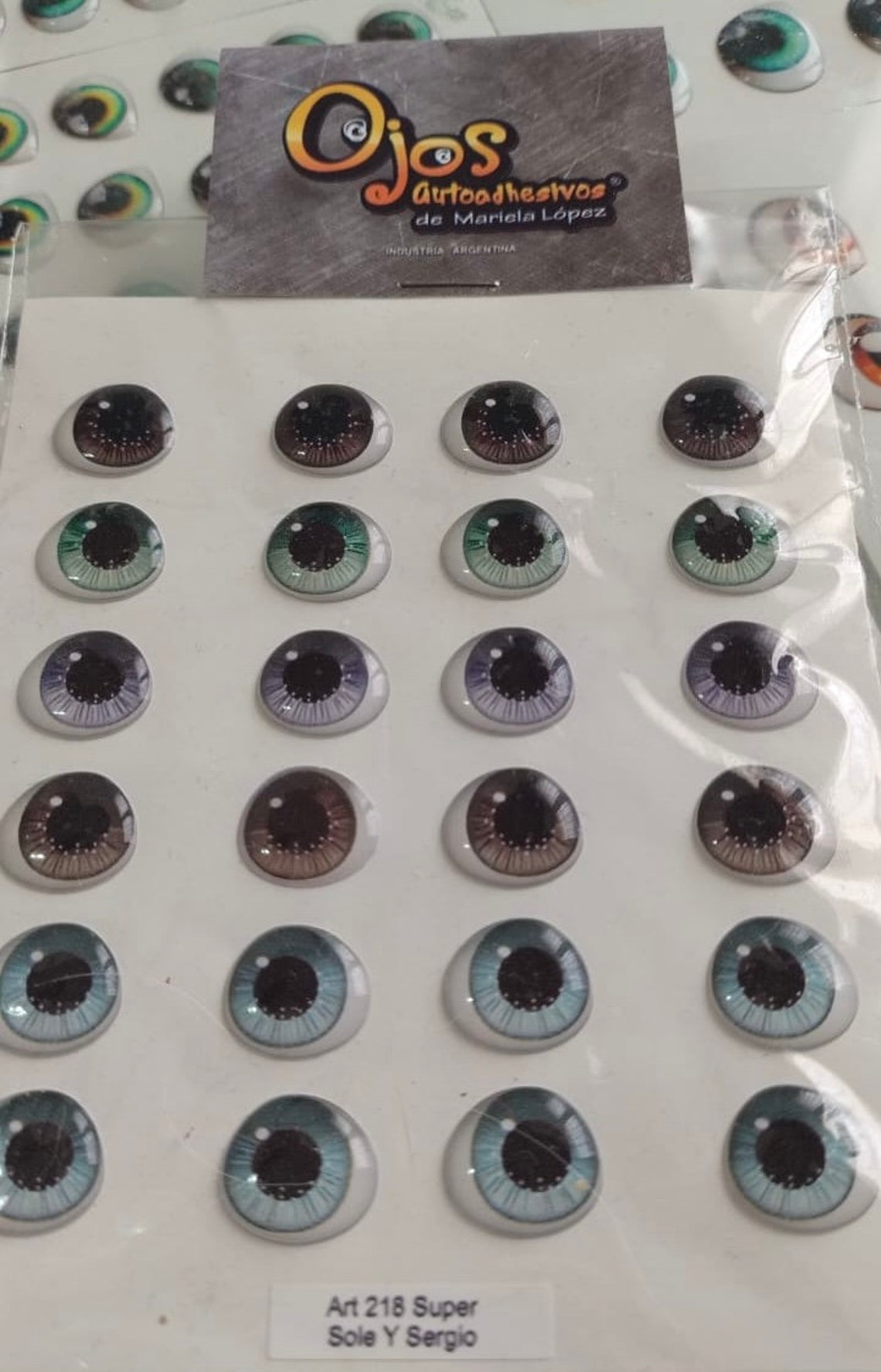 Colorful Resin Eyes Stickers for Doll Crafts, Handcrafted Resin Eyes in ...
