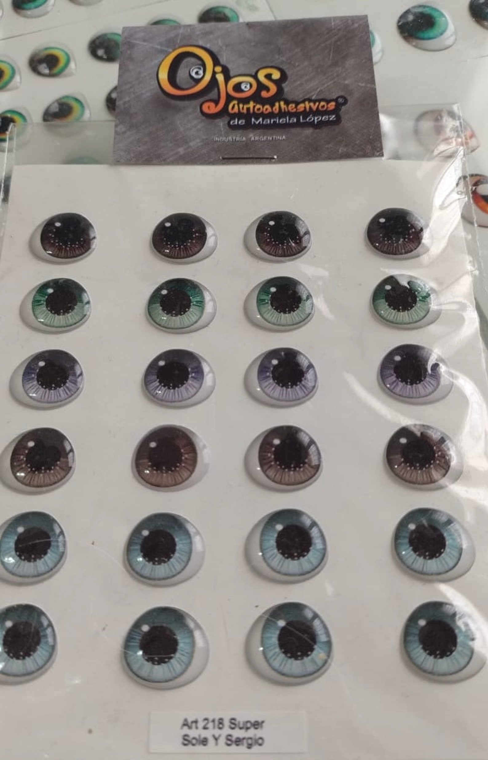 Colorful Resin Eyes Stickers for Doll Crafts, Handcrafted Resin Eyes in ...