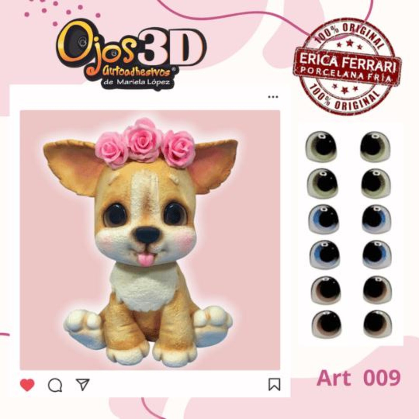 EYES 3D STICKERS, Ojos 3D Model #009 Autoadhesivs Erica Ferrari, Cold ...