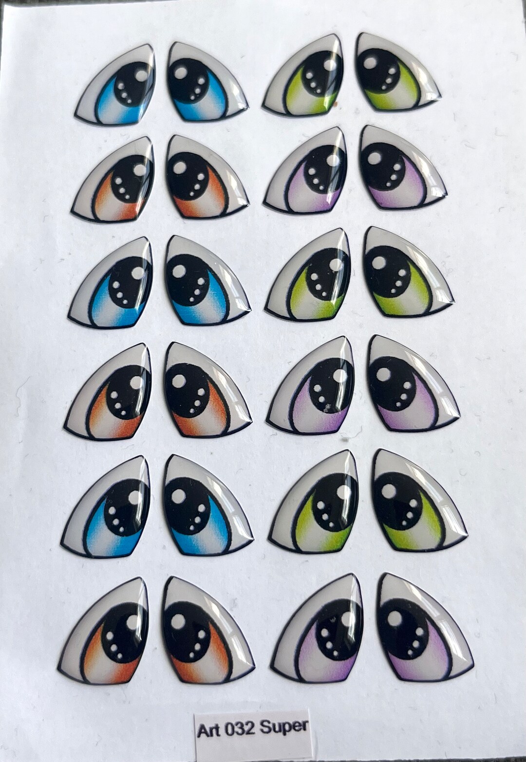 Vibrant Resin Eyes in Assorted Colors Ideal for Craft Projects, Figures ...