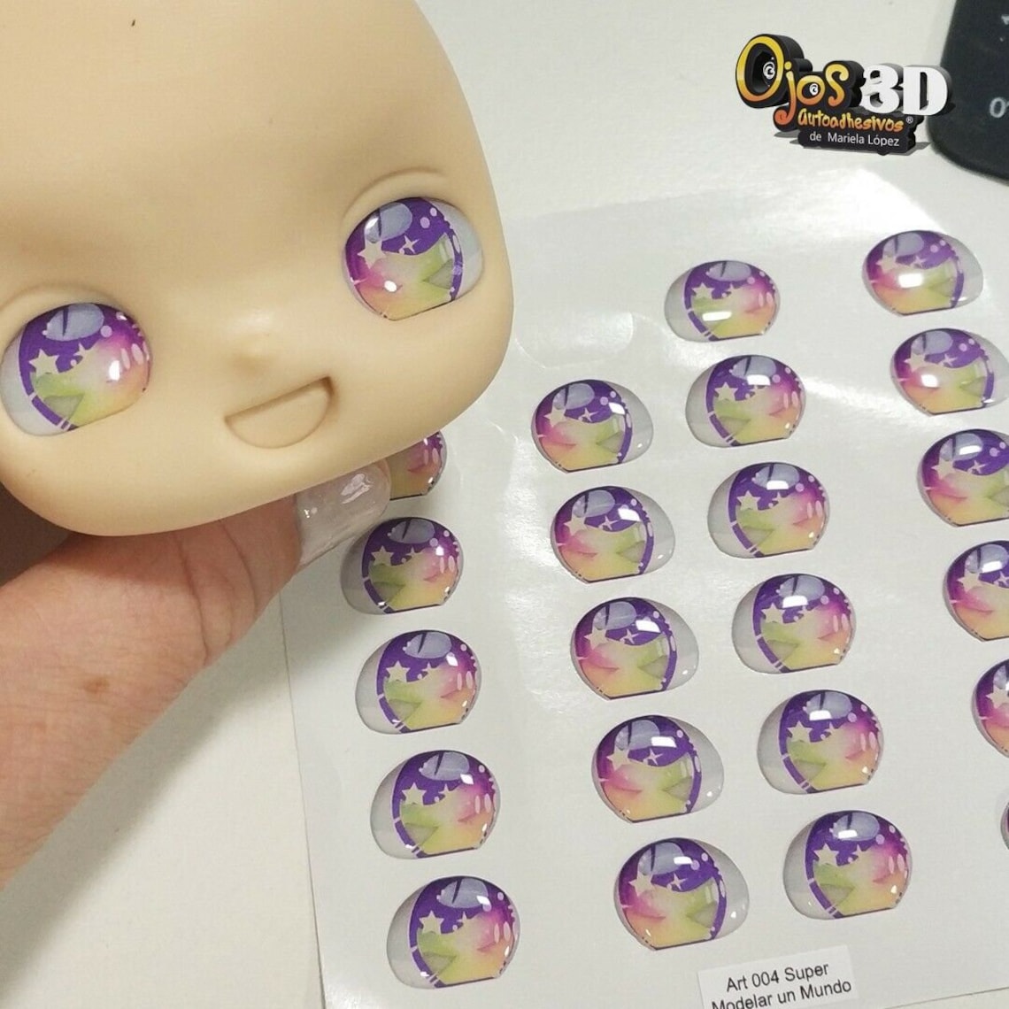 EYES 3D STICKERS Ojos 3D Model 004 Autoadhesivos Modelar Un | Etsy
