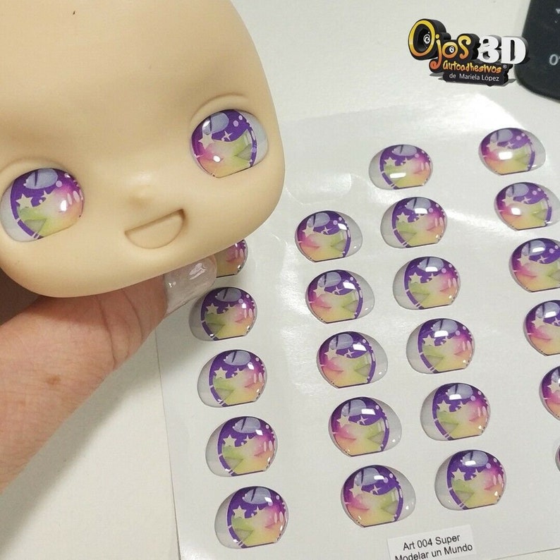 EYES 3D STICKERS Ojos 3D Model 004 Autoadhesivos Modelar Un | Etsy