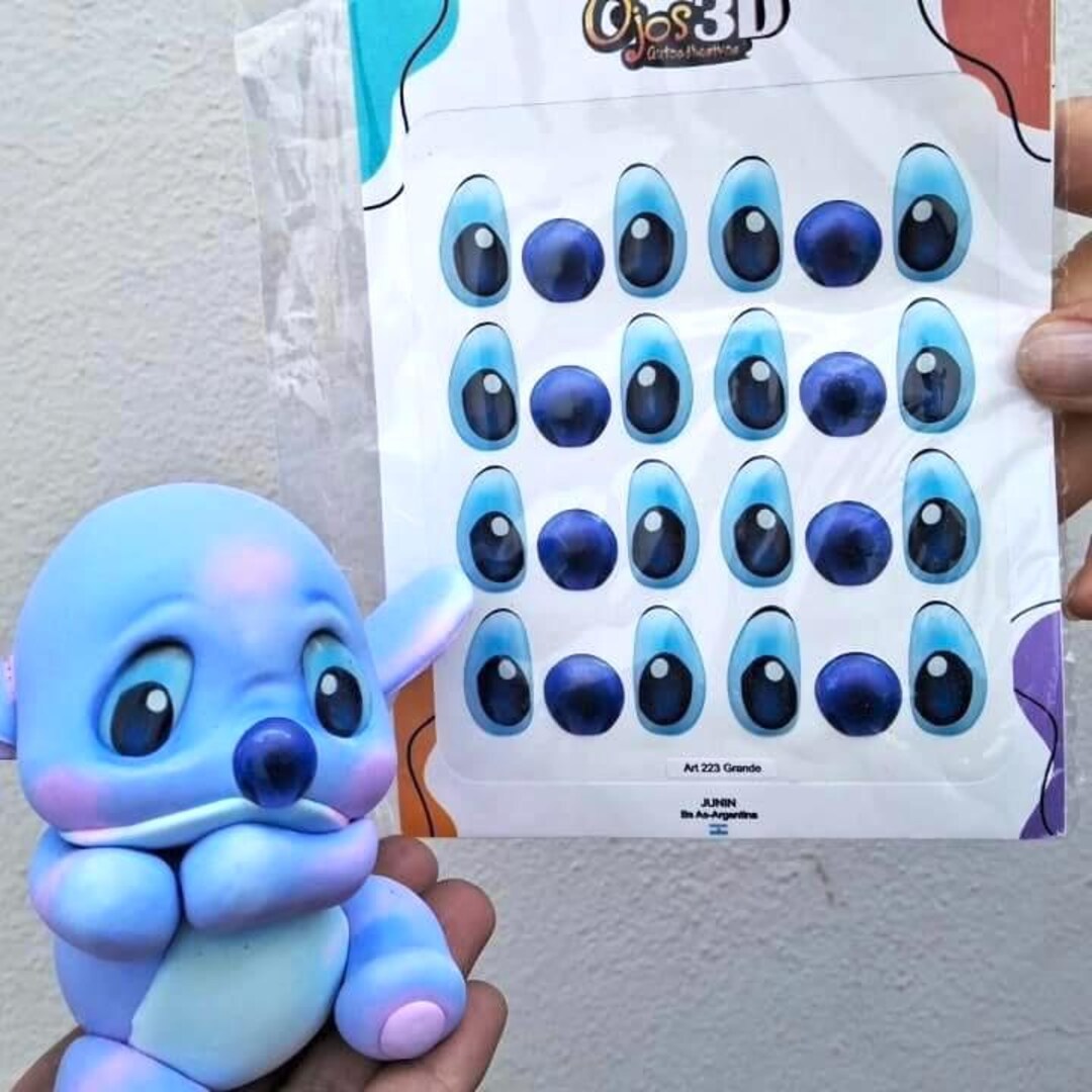 Blue Big Resin Eyes, Set of Characters Figures Eyes and Noses in the ...