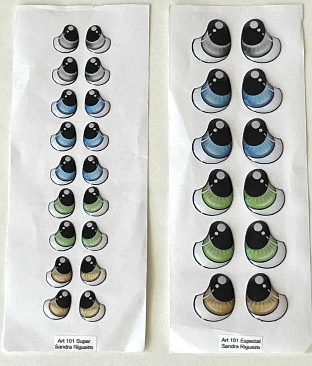 Resin Fofuchas Dolls Eyes Assorted Colors, Fantasy 3D Adhesive Eyesore ...