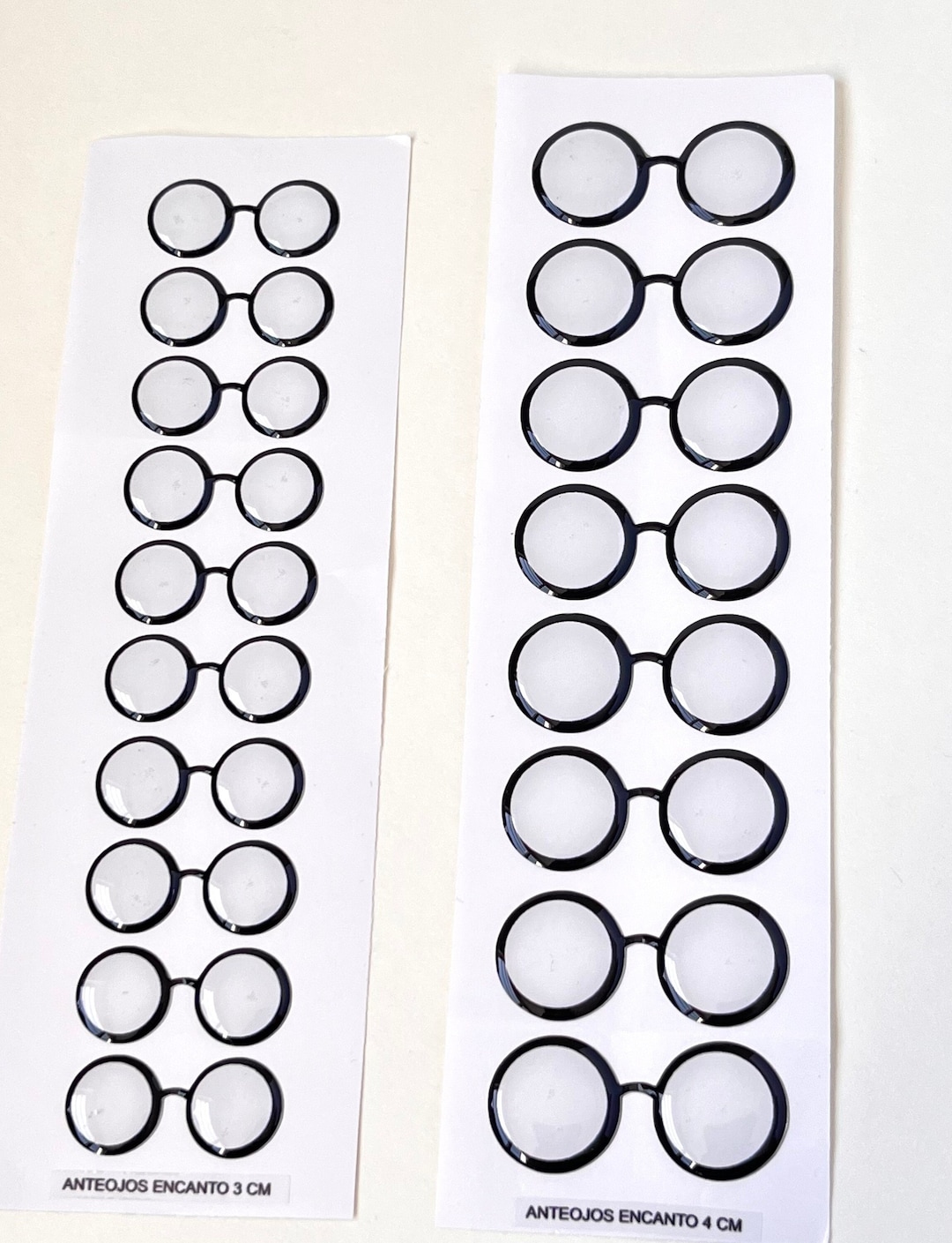 Resin Eyeglasses Round for Dolls, 3D Black Glasses Stickers for Crafts ...