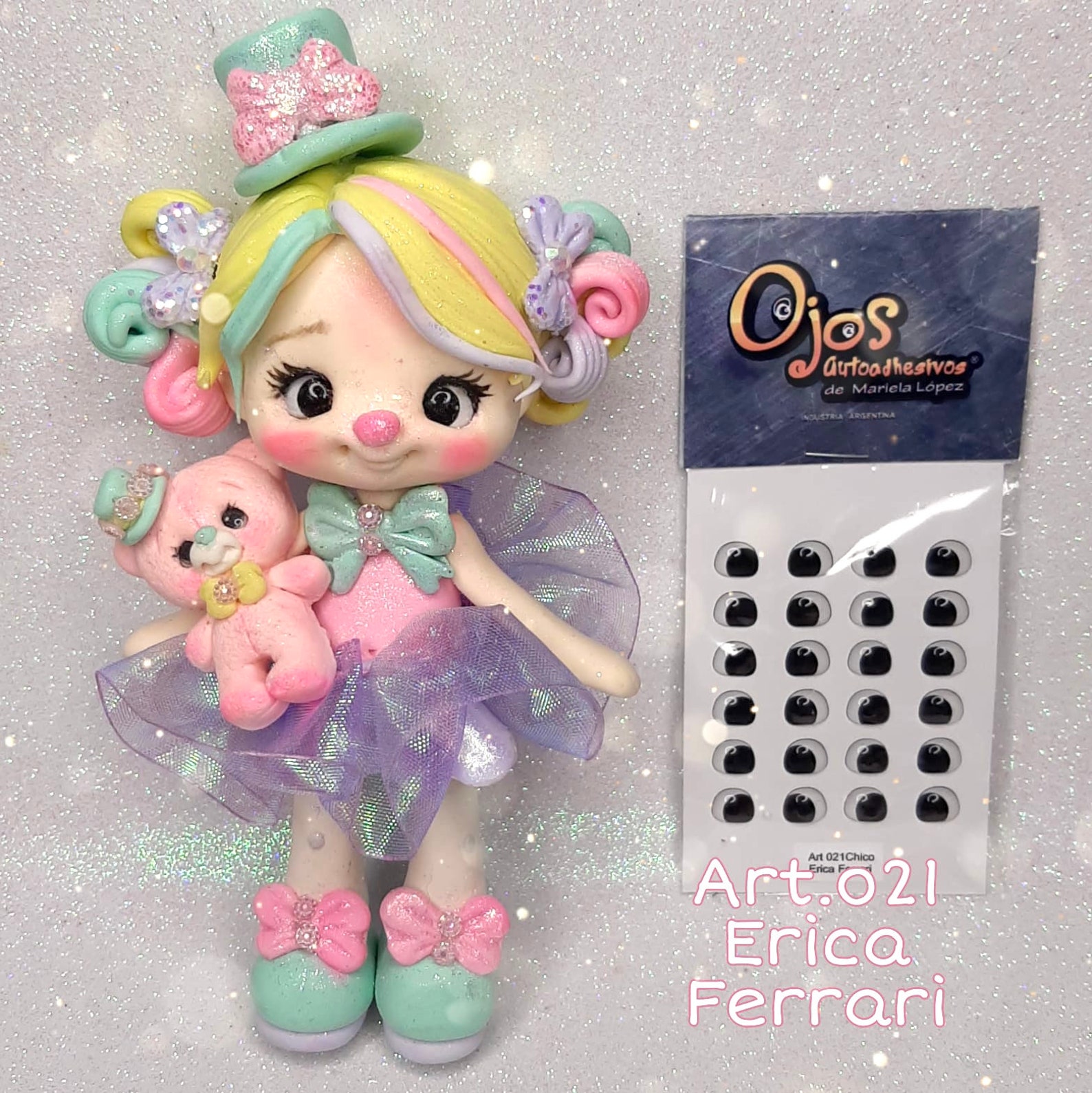 Resin 3D Eyes Black Color for Merlina Doll, Supplies for Cold Porcelain ...