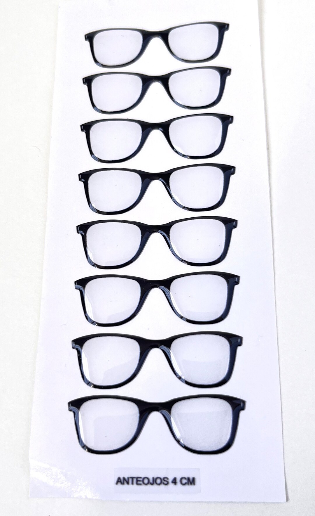 Resin Eyeglasses for Craft Doll, 3D Black Glasses Stickers for Crafts ...