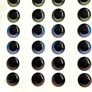 Resin Round Eyes for Craft Dolls, Set of 12 Pairs 3D Eyes Color Blue ...