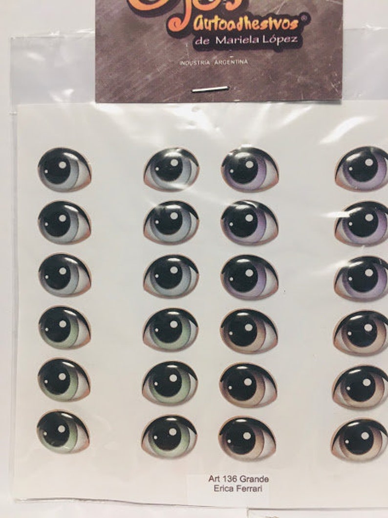 EYES 3D STICKERS Ojos 3D Model 136 Autoadhesivos De Mariela | Etsy