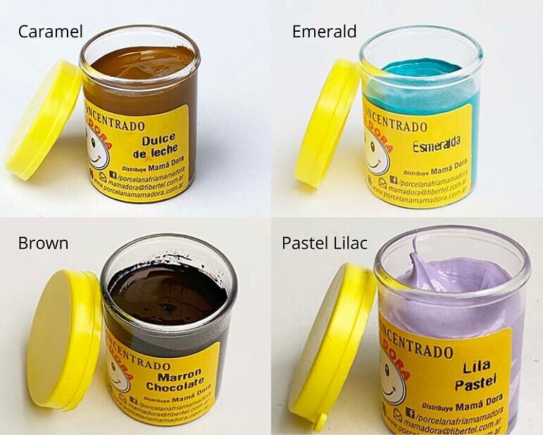 Cold Porcelain Paste Pigments Colors, Supplies for Arts and Crafts ...