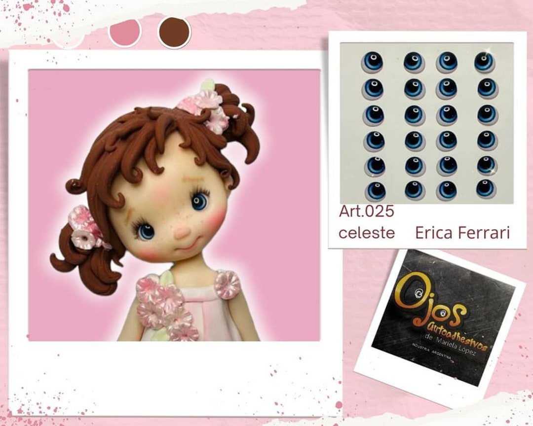 Blue 3D Eye Stickers for Crafts, Air Dry Clay Doll Embellishments - Etsy