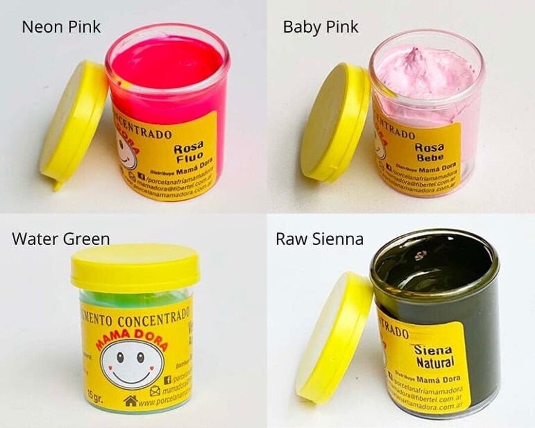 Cold Porcelain Paste Pigments Colors, Pigments for Cold Porcelain Clay ...