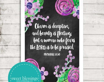 Proverbs 31 30 | Etsy
