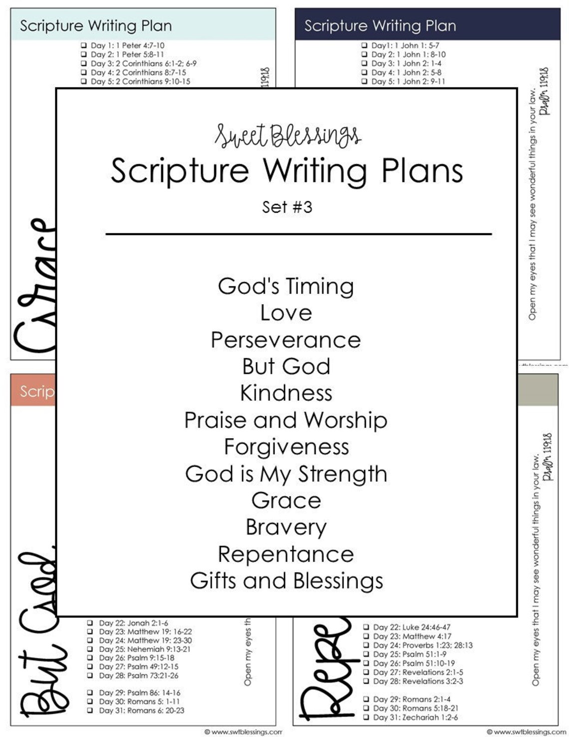 12 Month Scripture Writing Plan SET 3 DIGITAL DOWNLOAD | Etsy