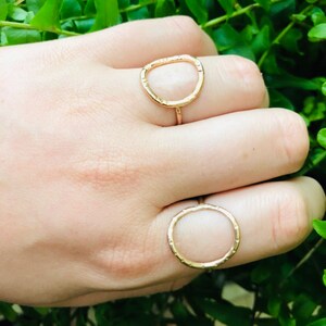 Gold Filled / Silver O Ring • All Sizes Avaliable • Etched O Ring ...
