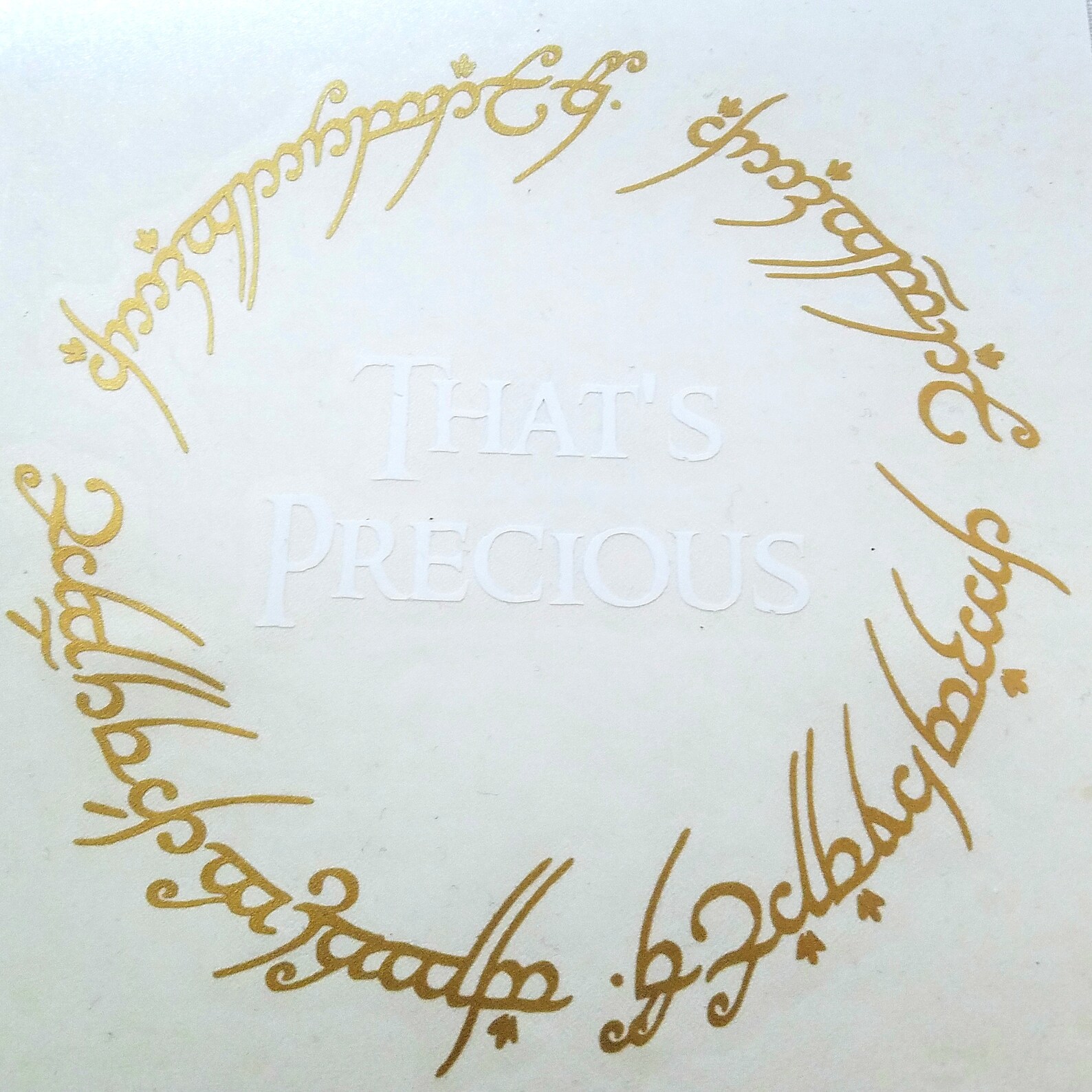 Precious Decal//one Ring//lotr//that's Precious//my Precious//hobbit ...