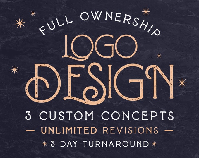 Custom Logo Design Package 3 Unique Concepts Professional - Etsy