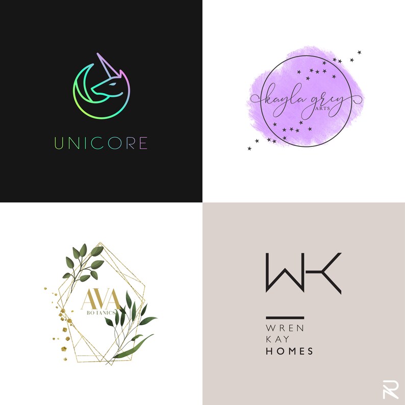 Custom Logo Design Package 5 Unique Concepts Professional - Etsy