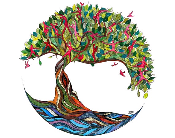 Tree Of Life Drawing Colorful