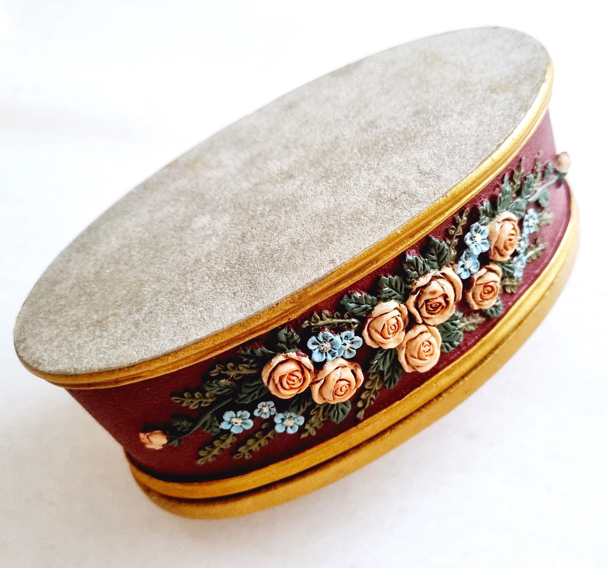 Vintage European Style Double Photo Frame Lid Trinket Box Hand Crafted ...