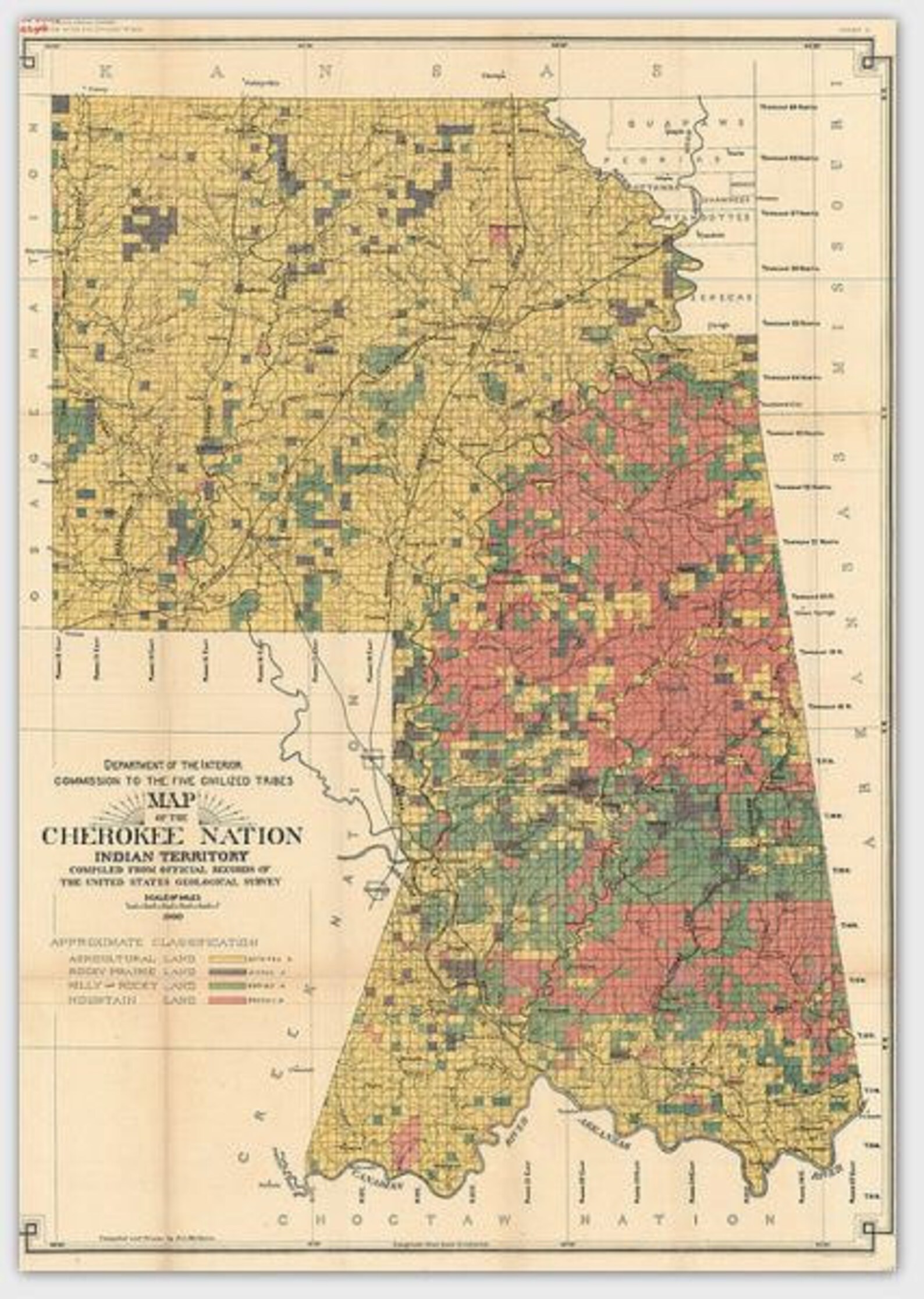 Historical Cherokee Maps Blank Card Set Tsalagi Cherokee | Etsy