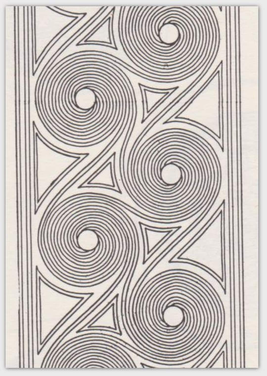 Pottery Design Card Swirl Border Tsalagi Cherokee Designed - Etsy