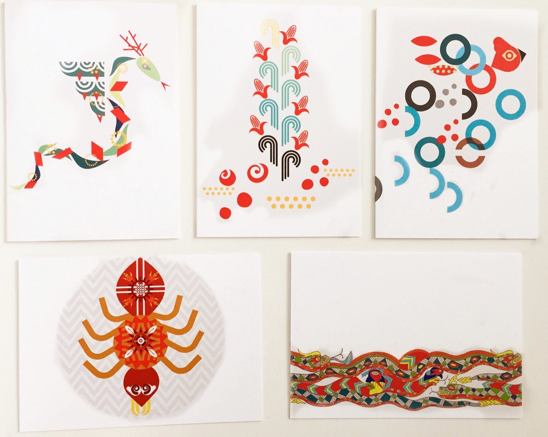 Cherokee Mythology Moderne Card Set Blank Tsalagi Cherokee - Etsy