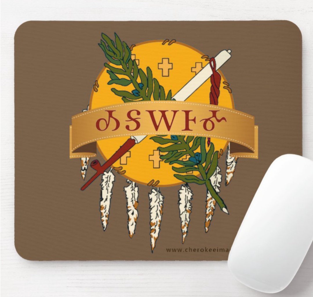 Oklahoma in Cherokee Mouse Pad Tsalagi Cherokee Designed - Etsy