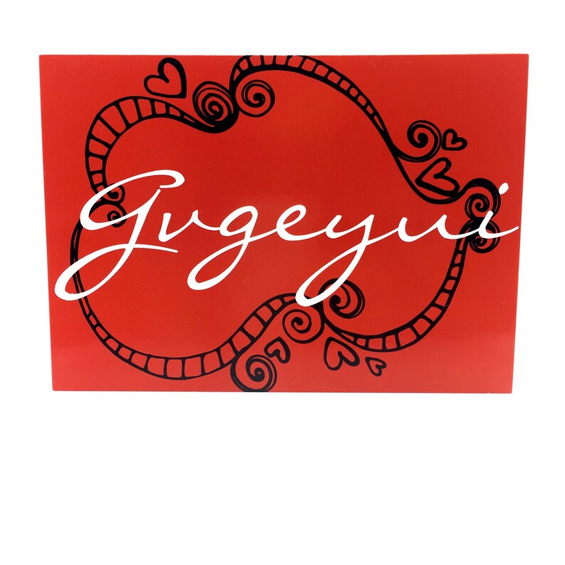 I Love You in Cherokee Card Red Tsalagi Cherokee Designed - Etsy