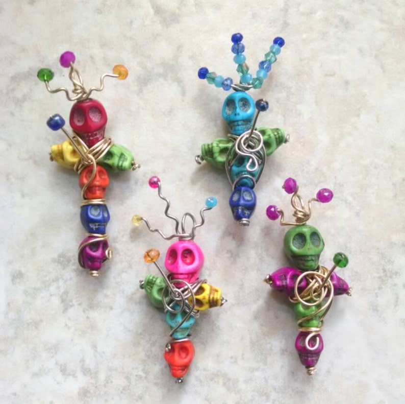 Voodoo Doll Pendants, Themed Colors - Etsy