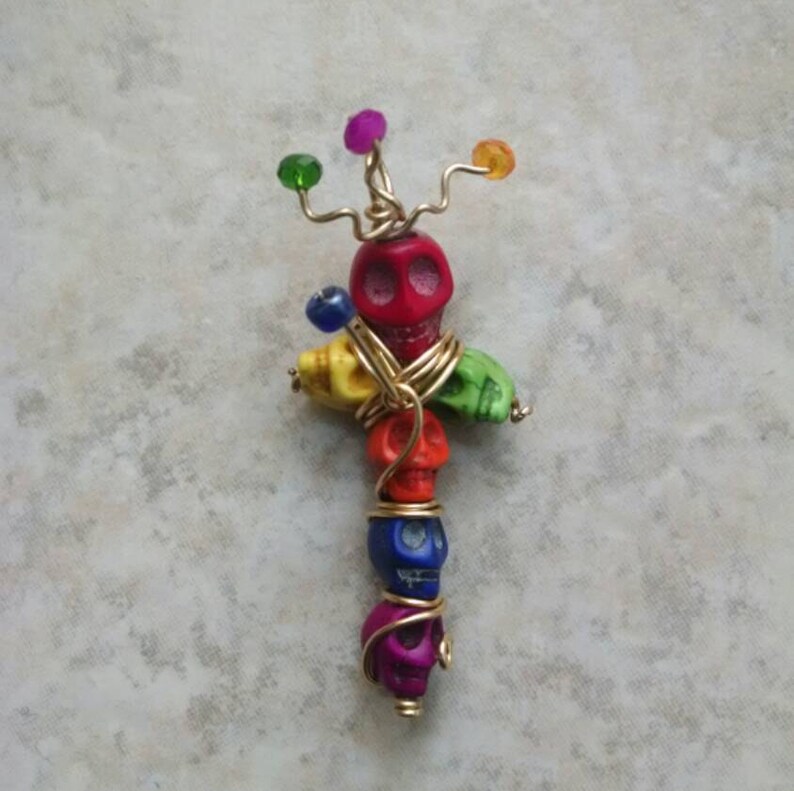 Voodoo Doll Pendants, Themed Colors - Etsy