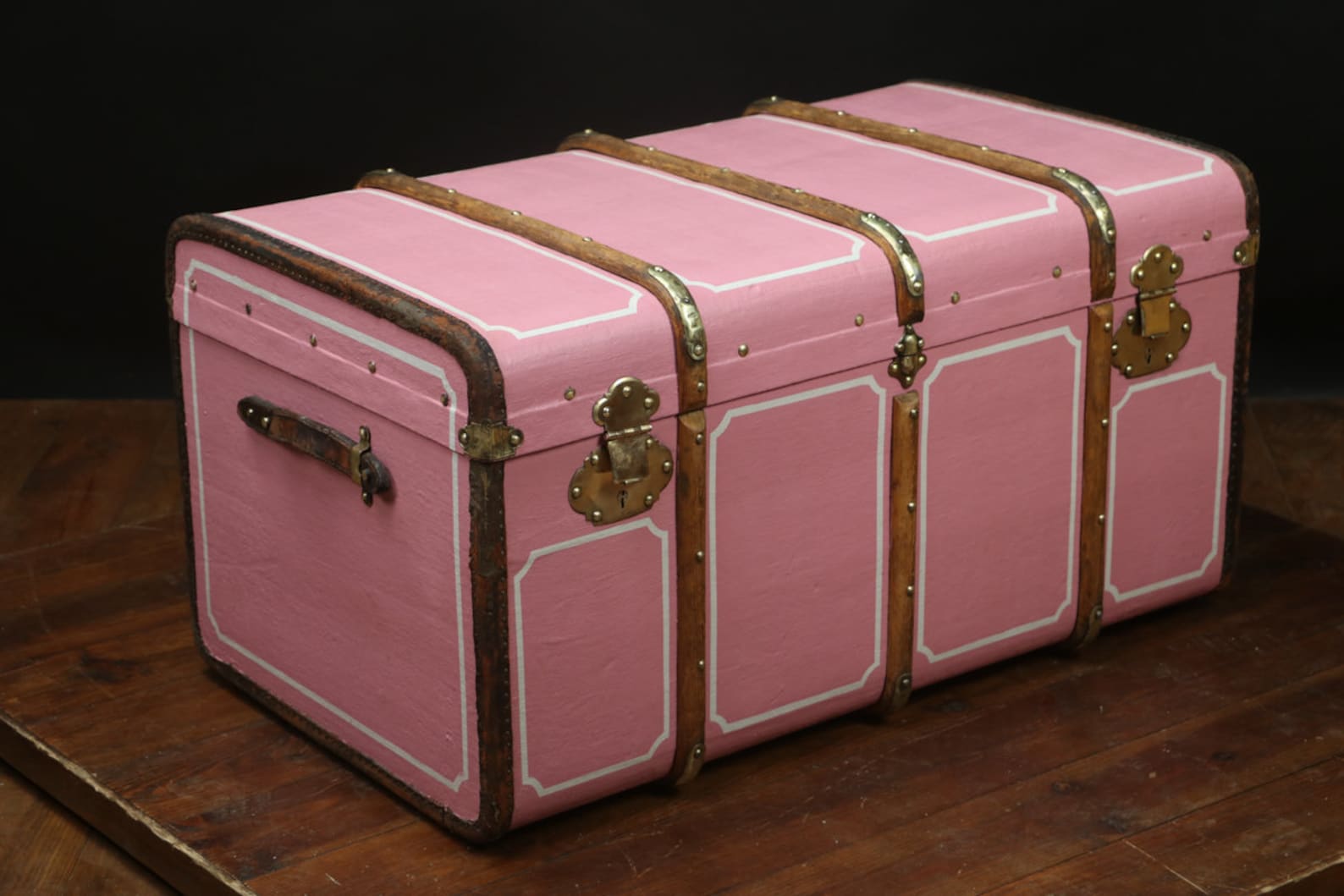 Pink Curved Steamer Trunk - Etsy
