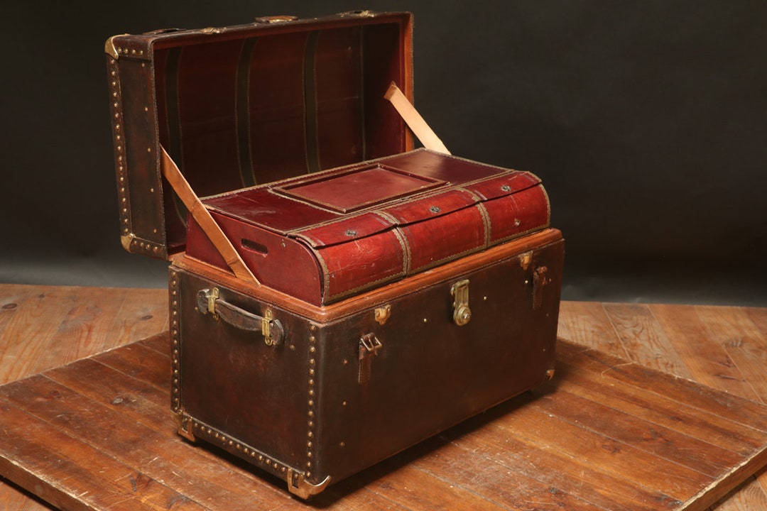 Curved Leather Trunk - Etsy