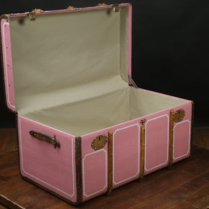 Pink Curved Steamer Trunk - Etsy